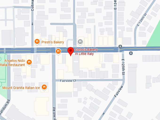 16. corbo's bakery in little italy map