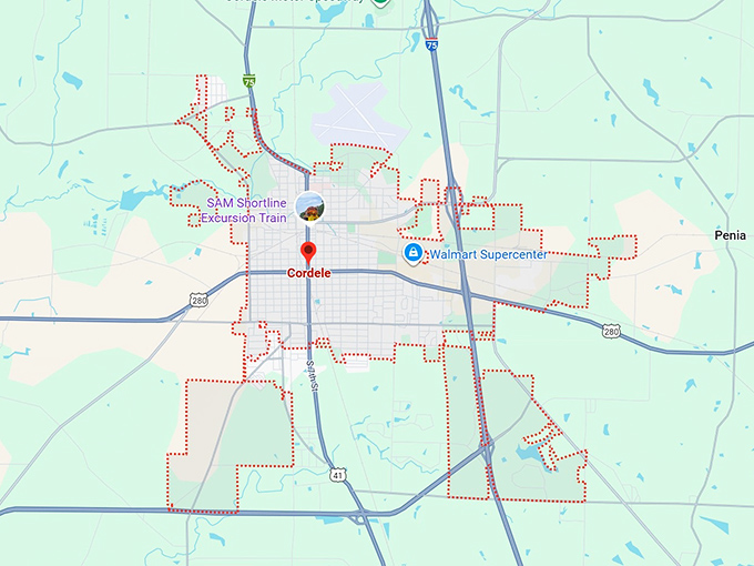 16. cordele, ga map