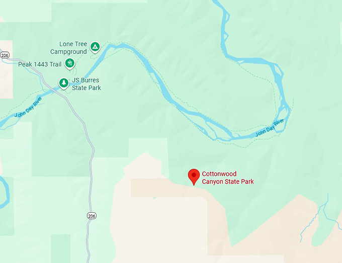 16. cottonwood canyon state park map