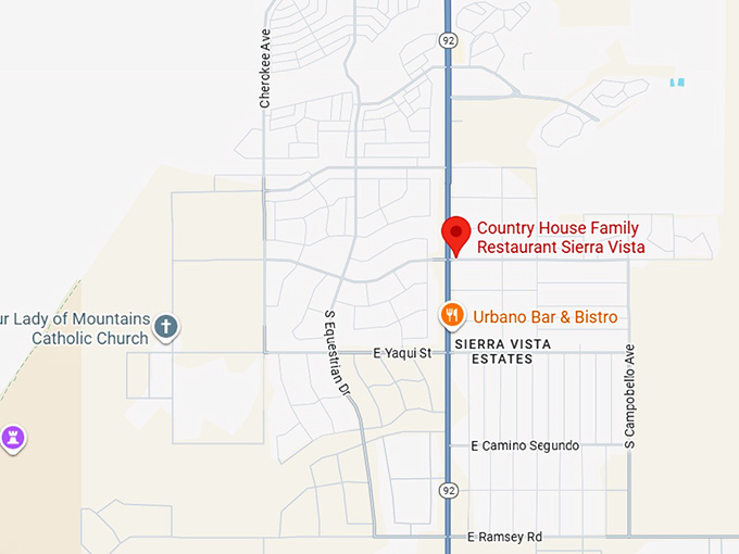 16. country house family restaurant sierra vista map