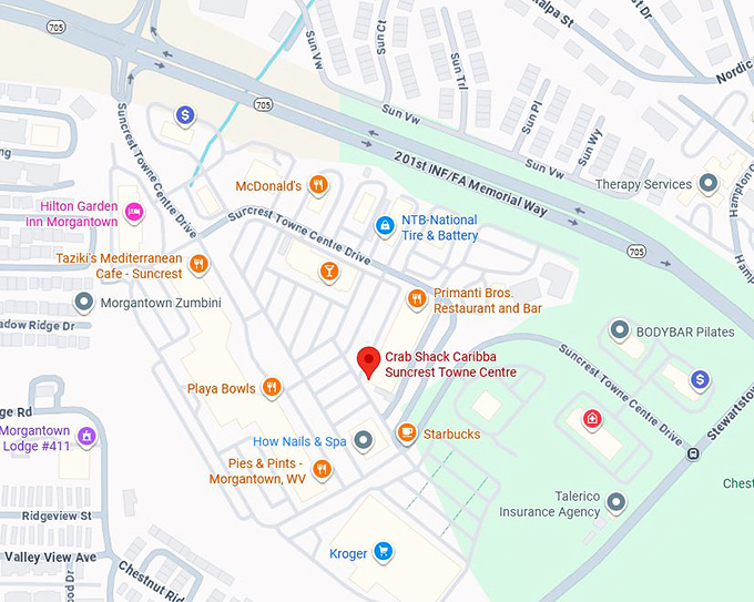 16. crab shack caribba suncrest towne centre map