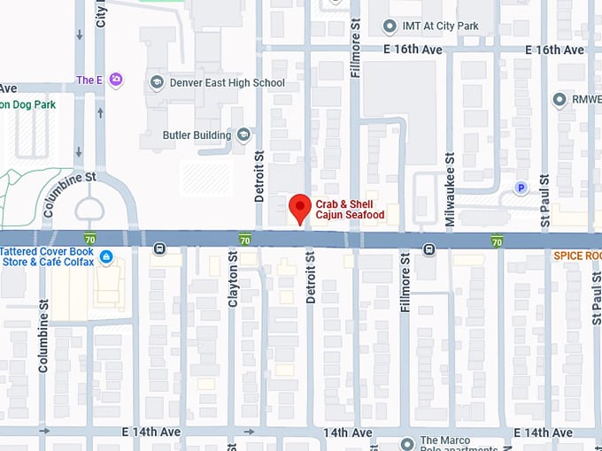 16. crab & shell cajun seafood map