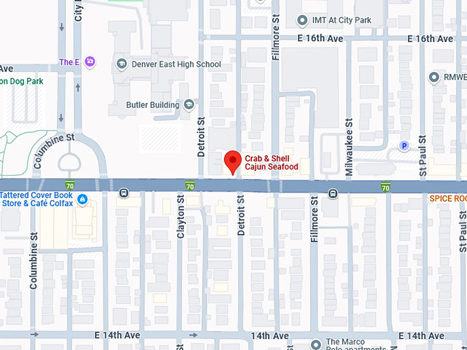 16. crab & shell cajun seafood map