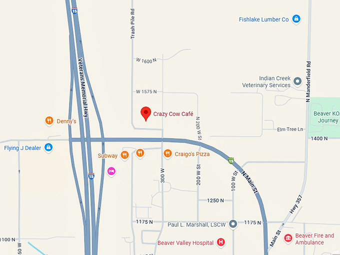 16. crazy cow caf&eacute; map