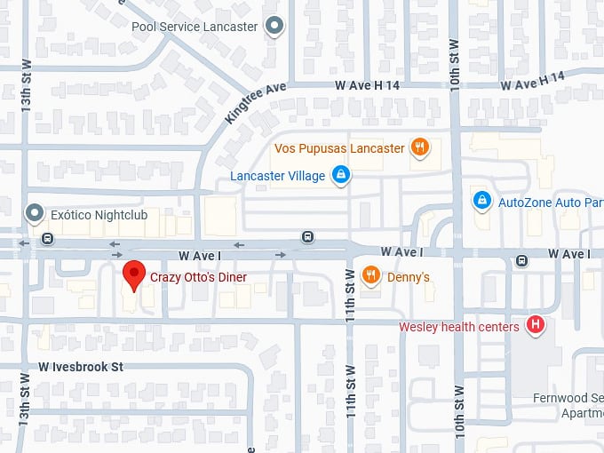 16. crazy otto's diner map