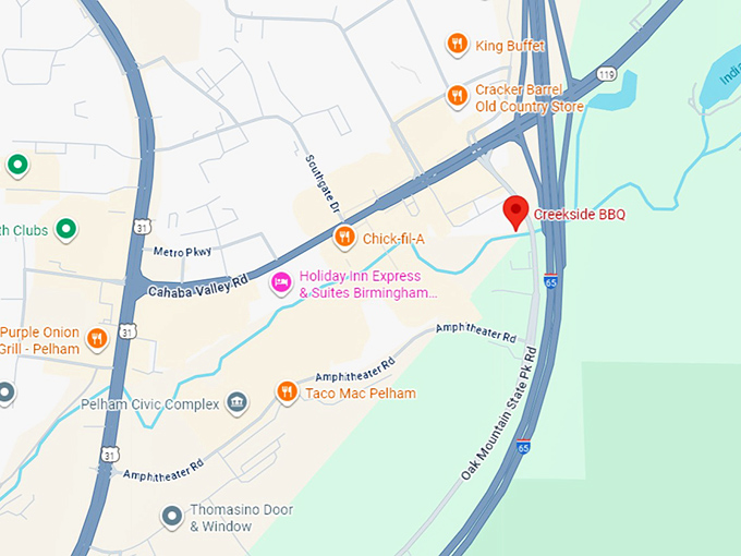 16. creekside bbq map