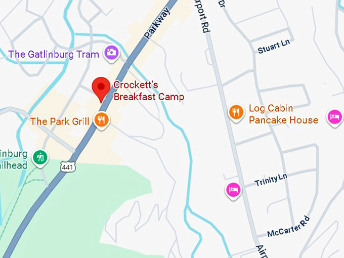 16. crockett's breakfast camp map