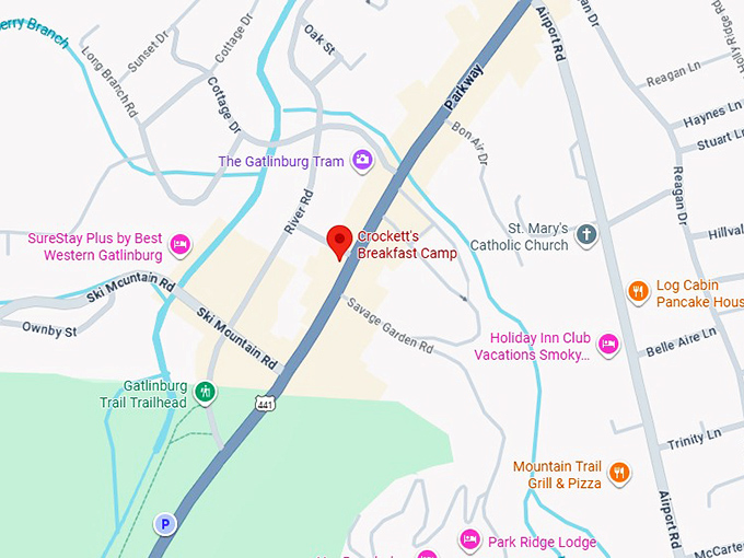 16. crockett's breakfast camp map