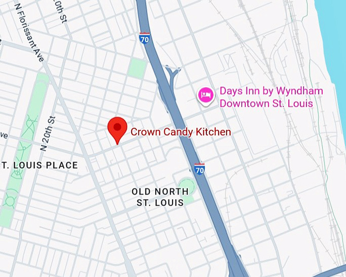16. crown candy kitchen map