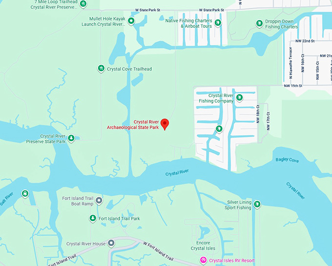 16. crystal river archaeological state park map