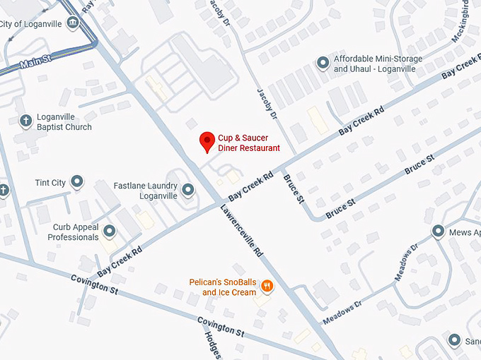 16. cup & saucer diner map