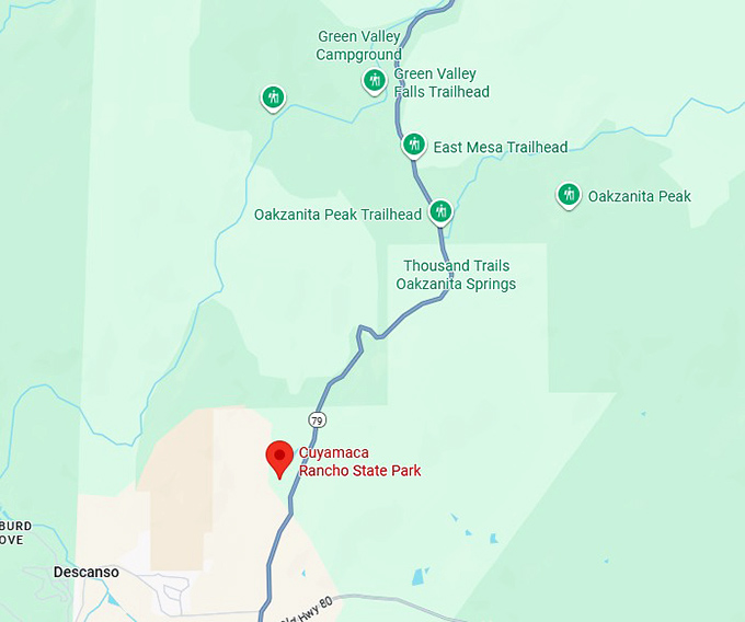 16. cuyamaca rancho state park map
