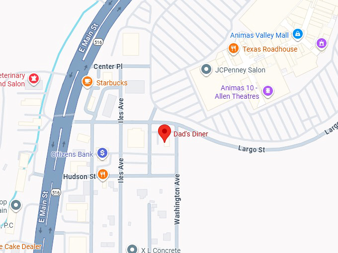 16. dad&rsquo;s diner map