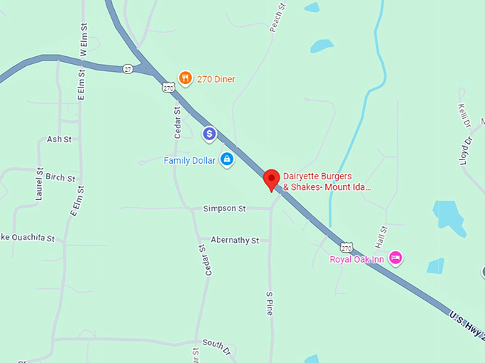 16. dairyette burgers & shakes mount ida map