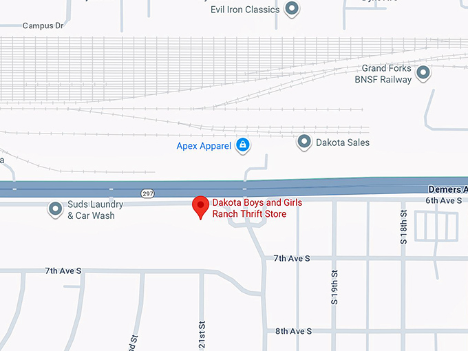 16. dakota boys & girls ranch thrift store map