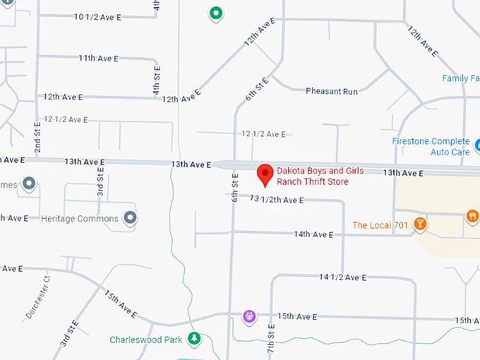 16. dakota boys and girls ranch thrift store map
