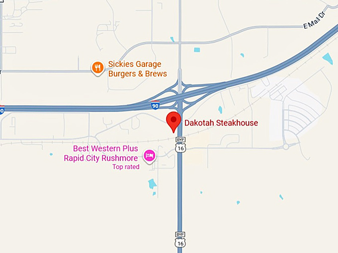 16. dakotah steakhouse map