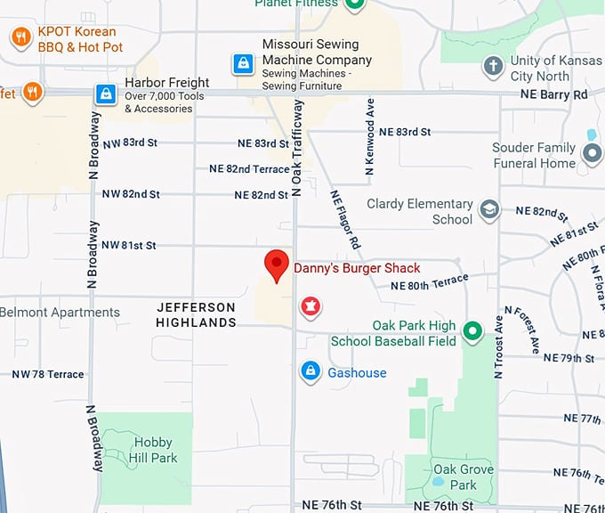 danny's burger shack map