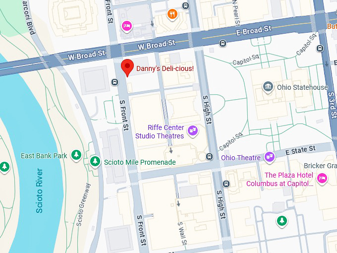 16. danny's deli cious! map