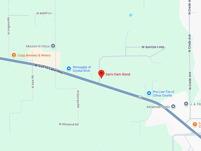 16. dan's clam stand map