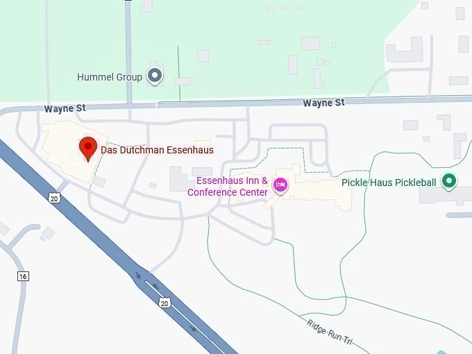 das dutchman essenhaus map