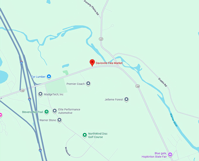 16. davisville flea market map