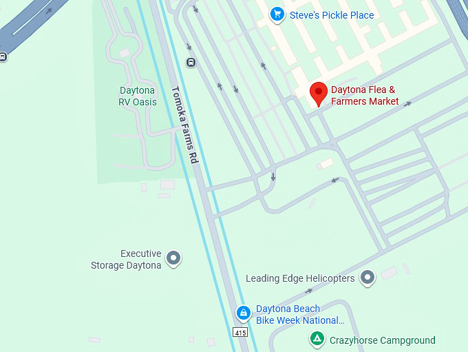 16. daytona flea & farmers market map