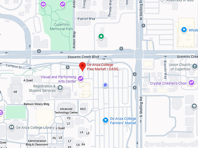 16. de anza college flea market dasg flea market map