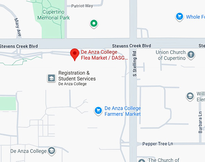 16. de anza college flea market map