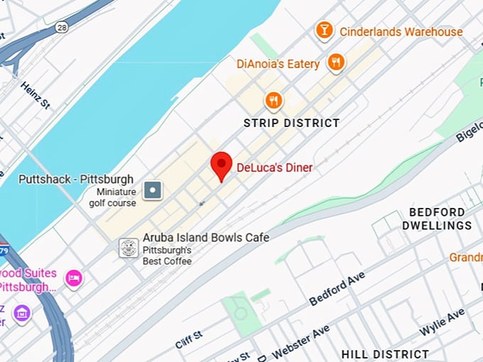 16. deluca&rsquo;s diner map