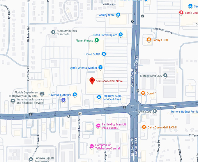 16. deals outlet bin store map