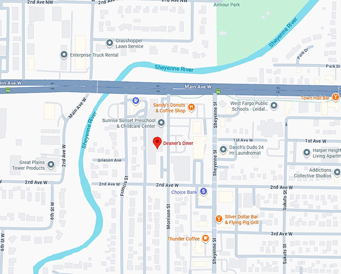 16. deaner's diner map