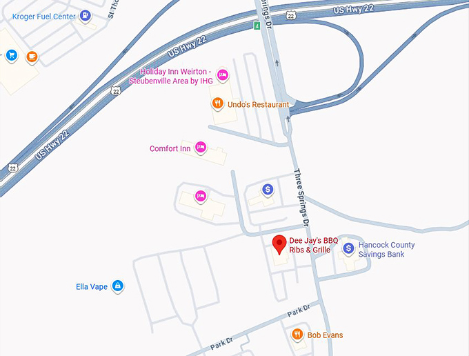 16. dee jay's bbq ribs & grille map