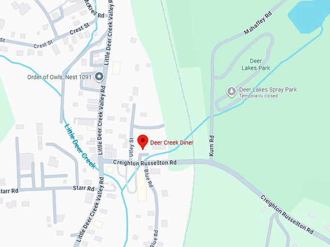 16. deer creek diner map