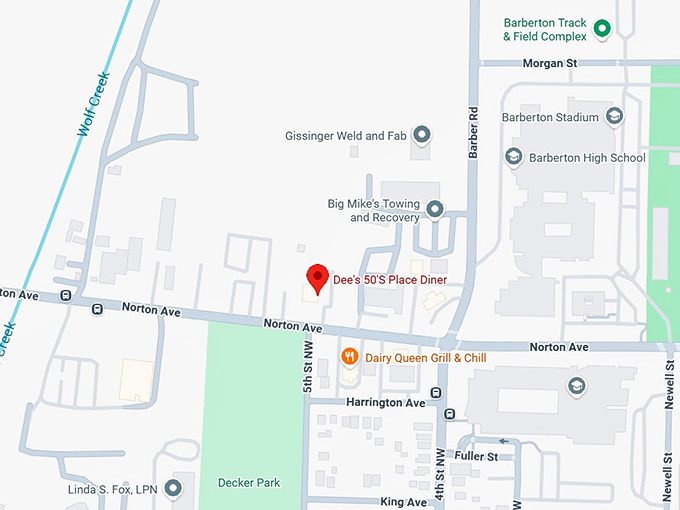 16. dee&rsquo;s 50&rsquo;s place diner map