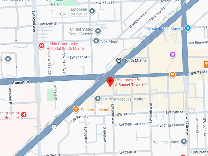 16. deli lane cafe & sunset tavern map