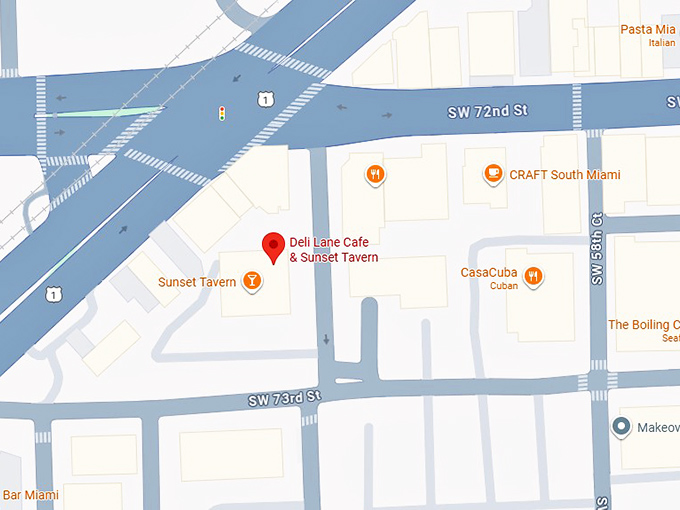 16. deli lane cafe & sunset tavern map