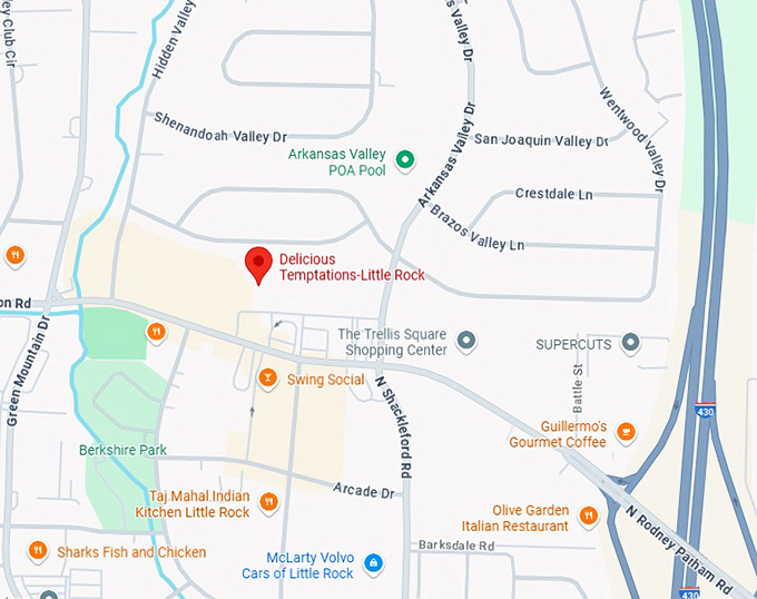 16. delicious temptations little rock map