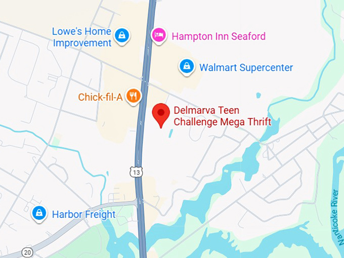 16. delmarva teen challenge mega thrift map