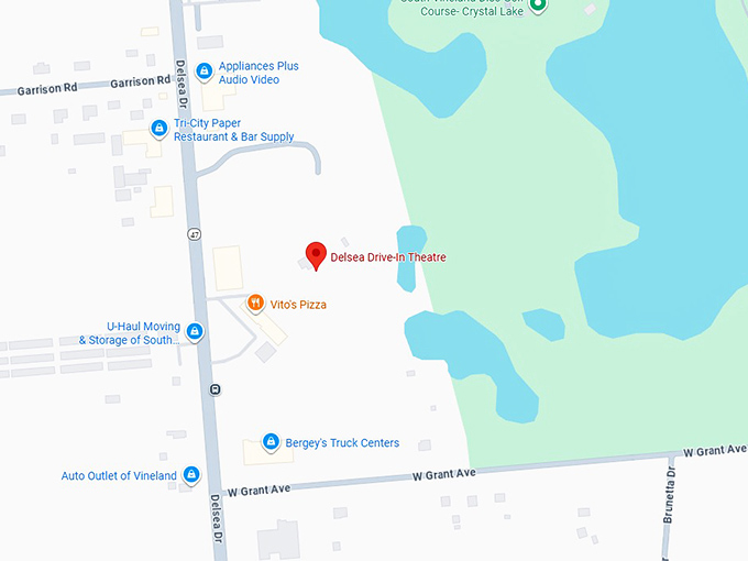 16. delsea drive in theatre map