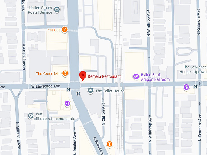 16. demera restaurant map