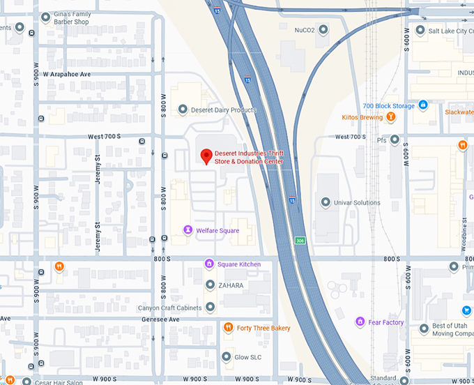 16. deseret industries thrift store & donation center (743 west 700 s) map