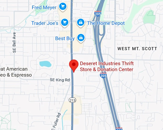 deseret industries thrift store & donation center map