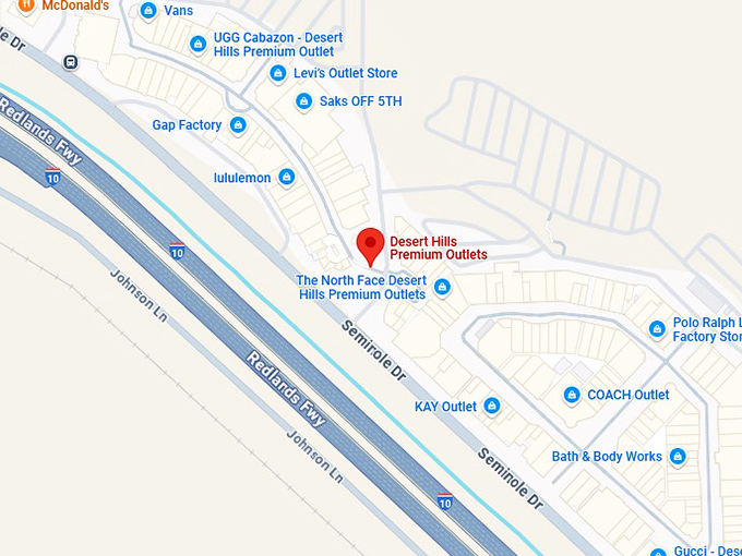 16. desert hills premium outlets map