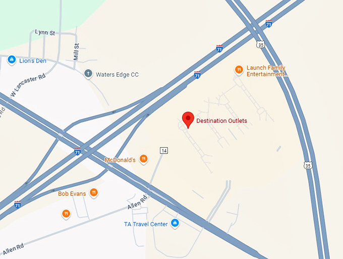 16. destination outlets map