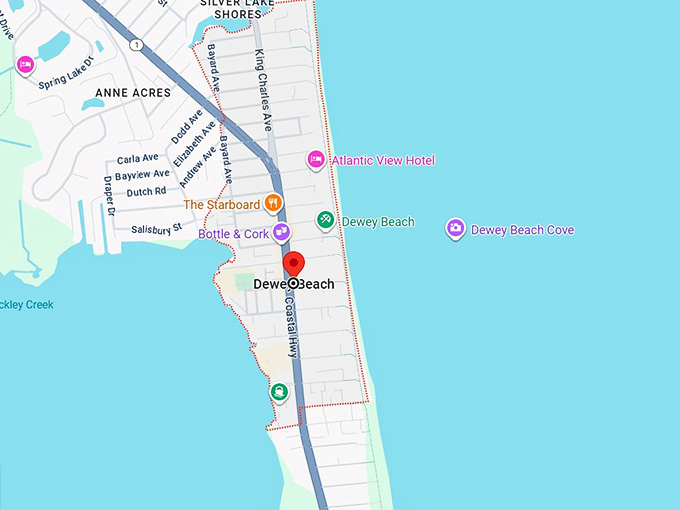 16. dewey beach map