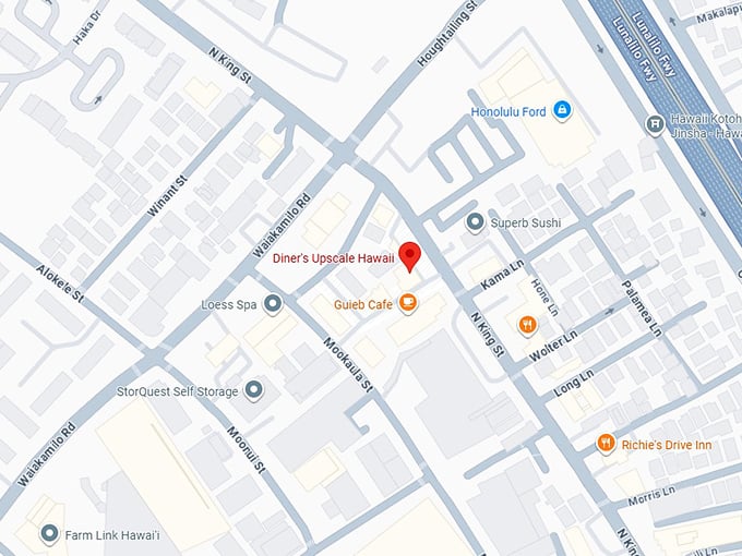 16. diner's upscale hawaii map