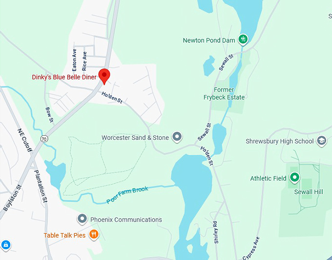 16. dinky&rsquo;s blue belle diner map