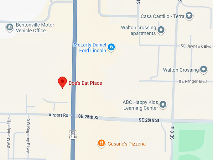 16. doe's eat place map