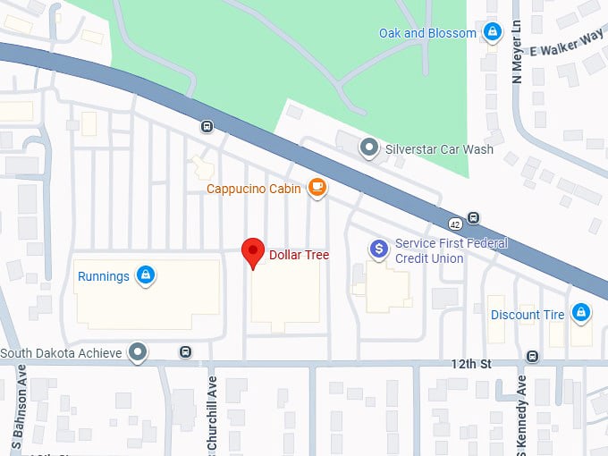 16. dollar tree (3809 e 10th st) map